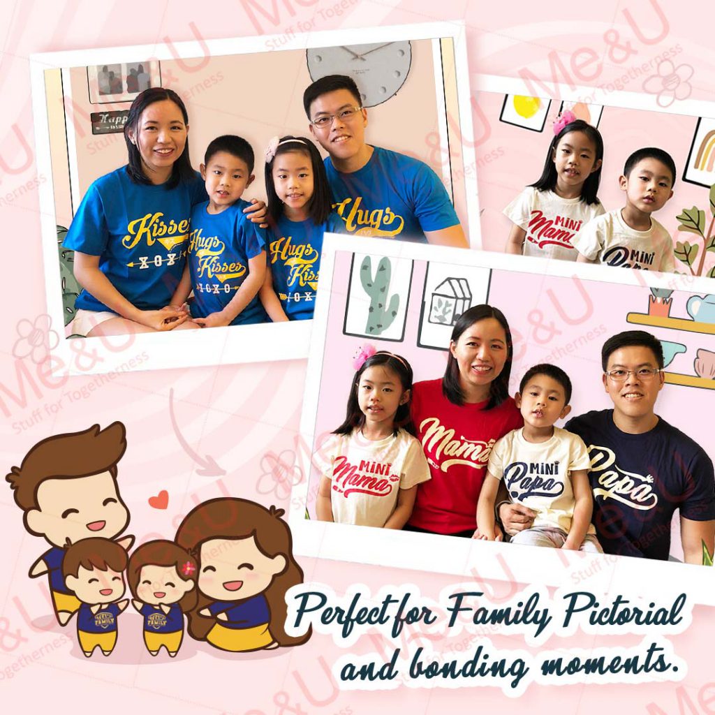 0001_Hubby, Wifey & Kiddie (Maroon) Family Shirt – Me&U